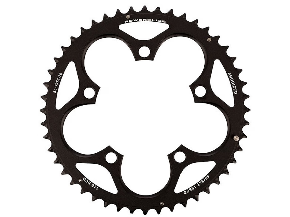 SRAM Powerglide Road Chainring Black - 50T, 110 BCD, 5-Bolts (10/11S)