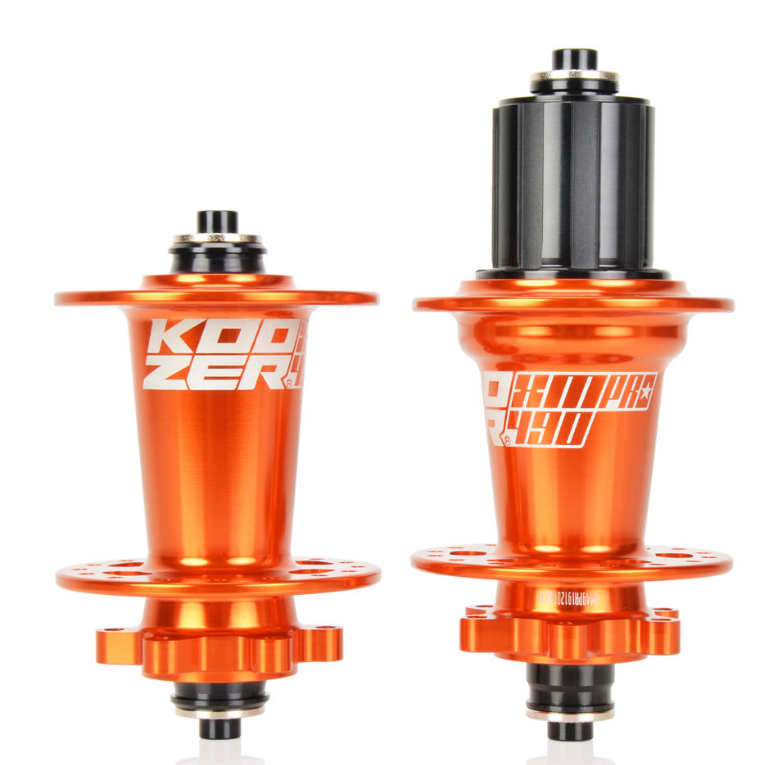 Koozer XM490 PRO Hub Pair - Orange (32H, 6-Bolt Disc) HG Body