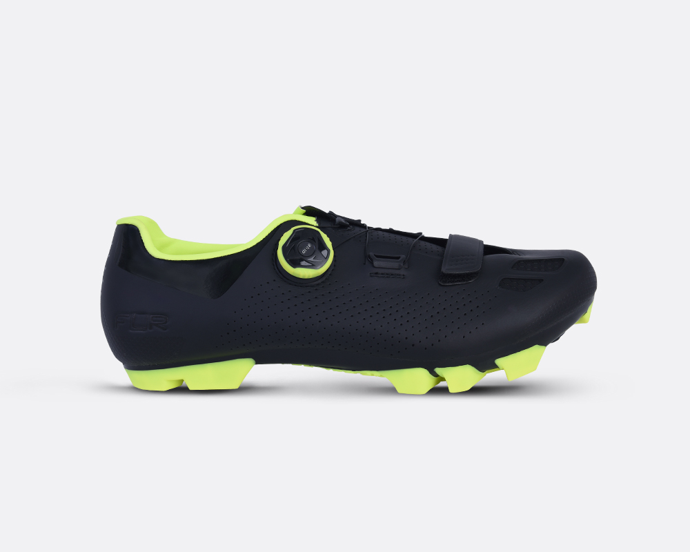 FLR F70 Mountain Bike/Gravel Shoe Black/Neon Yellow